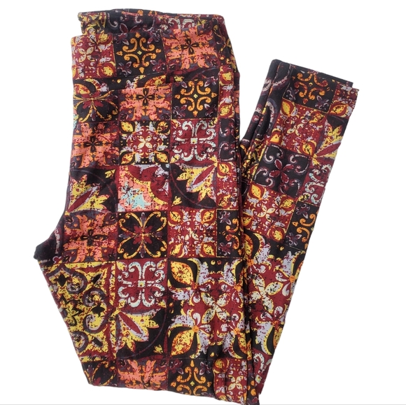 LuLaRoe | Pants & Jumpsuits | Buttery Soft Leggings Black Brown Window ...